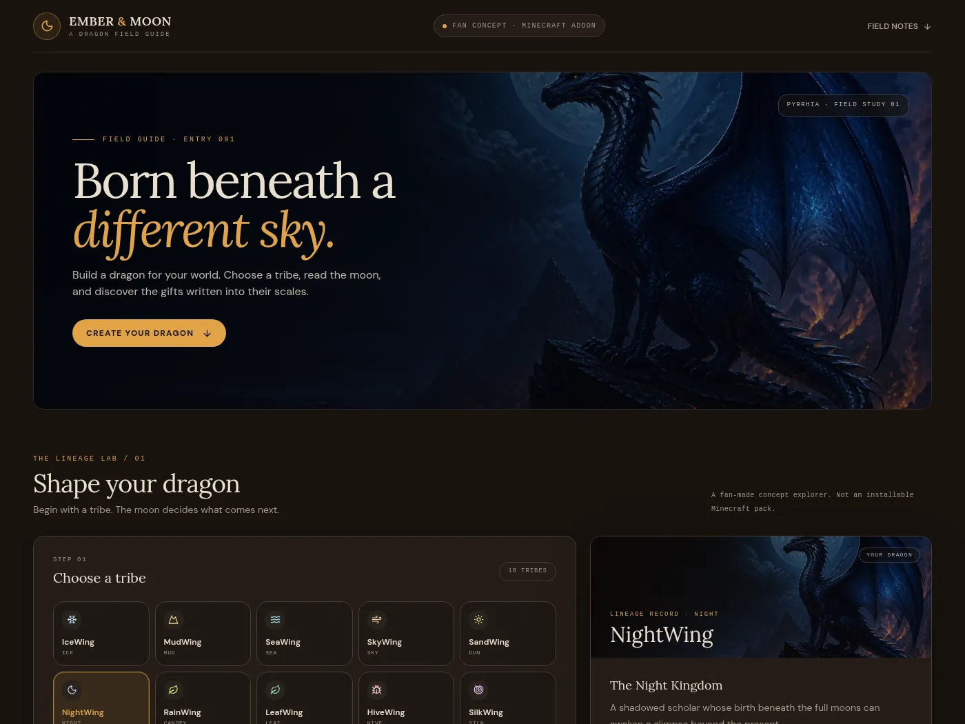 Wings of Fire MC Addon
