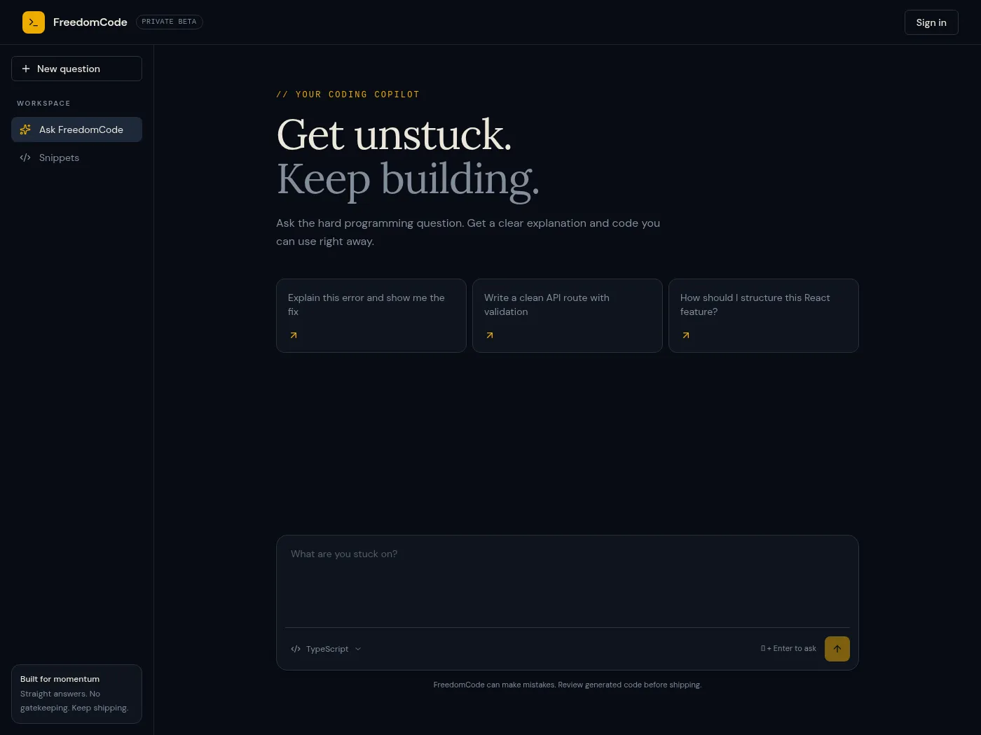 FreedomCode AI Assistant