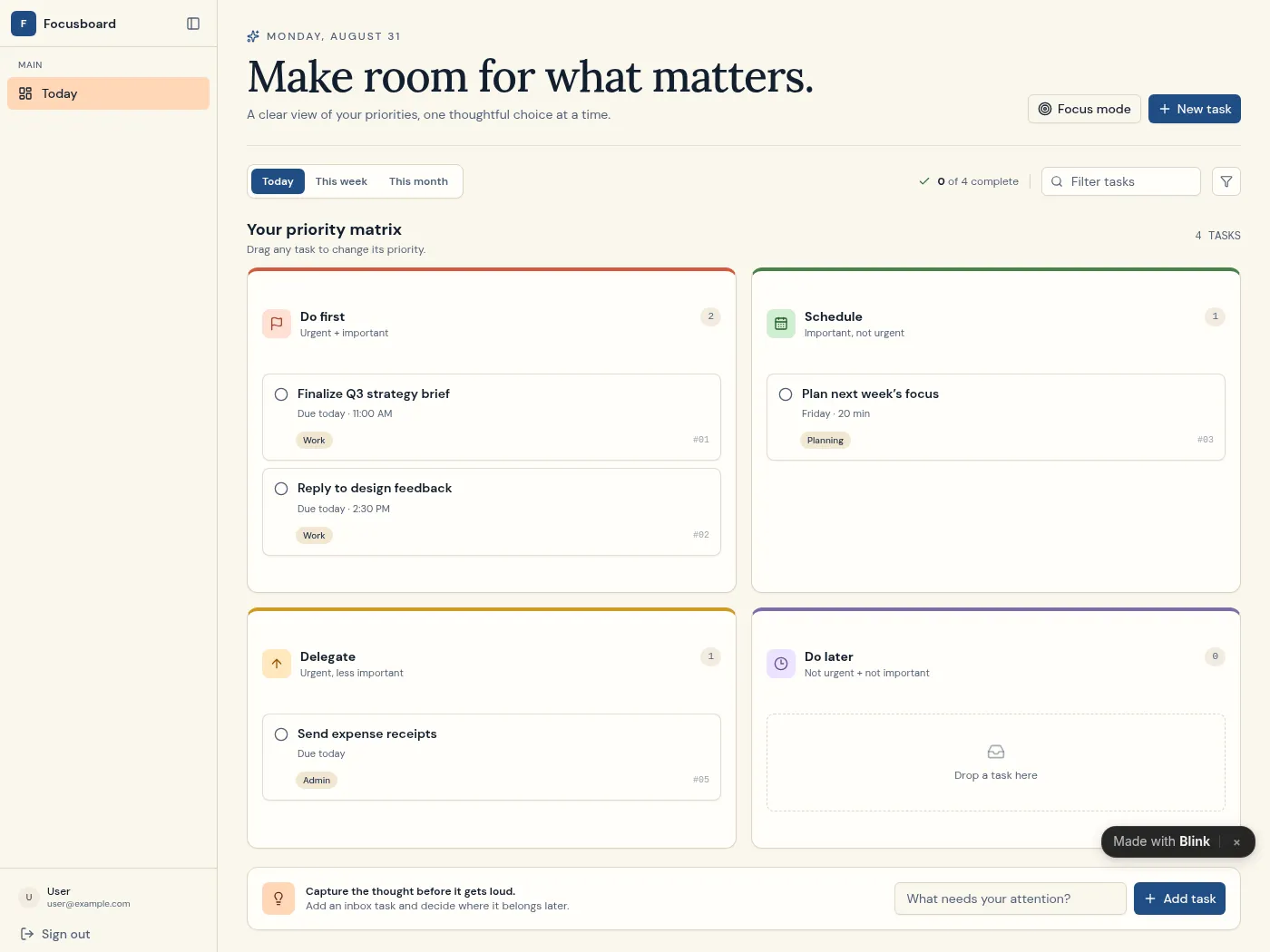 Eisenhower Visual Planner