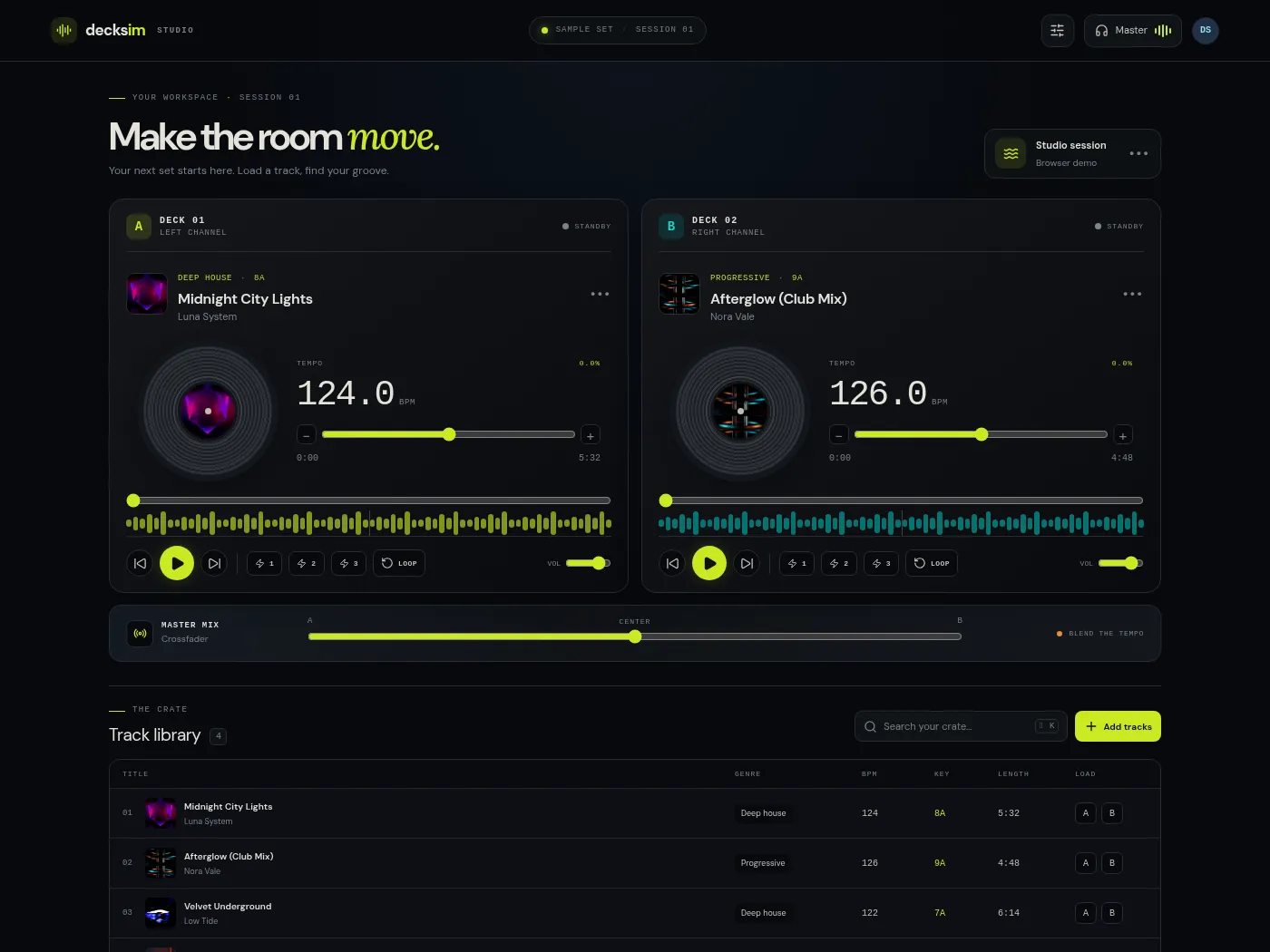 DeckSim DJ Studio