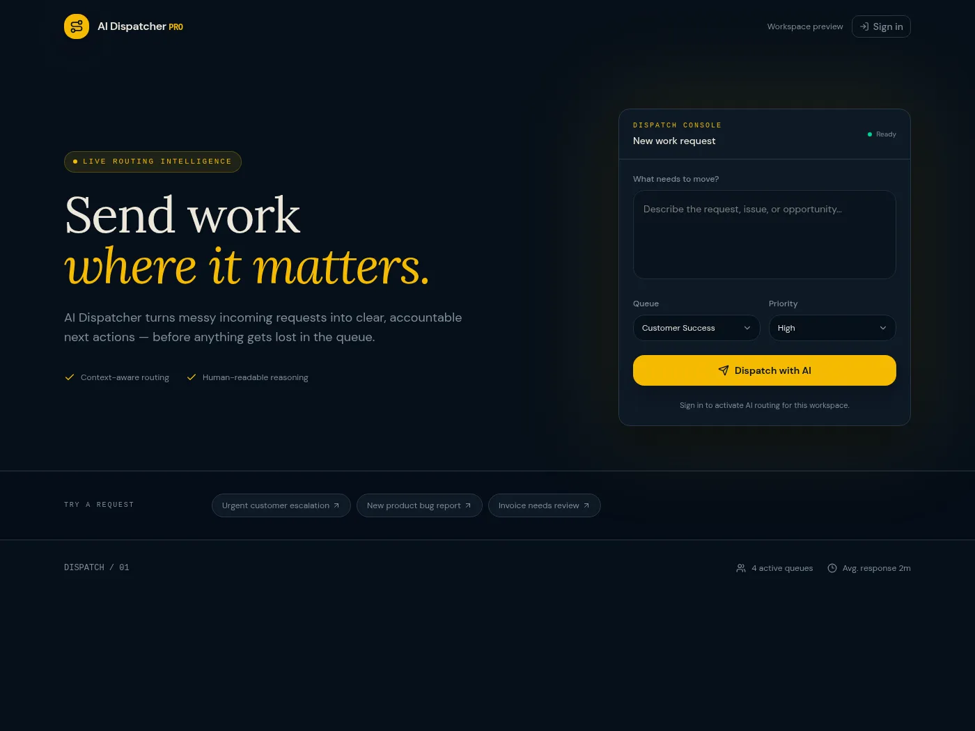 AI Dispatcher Pro