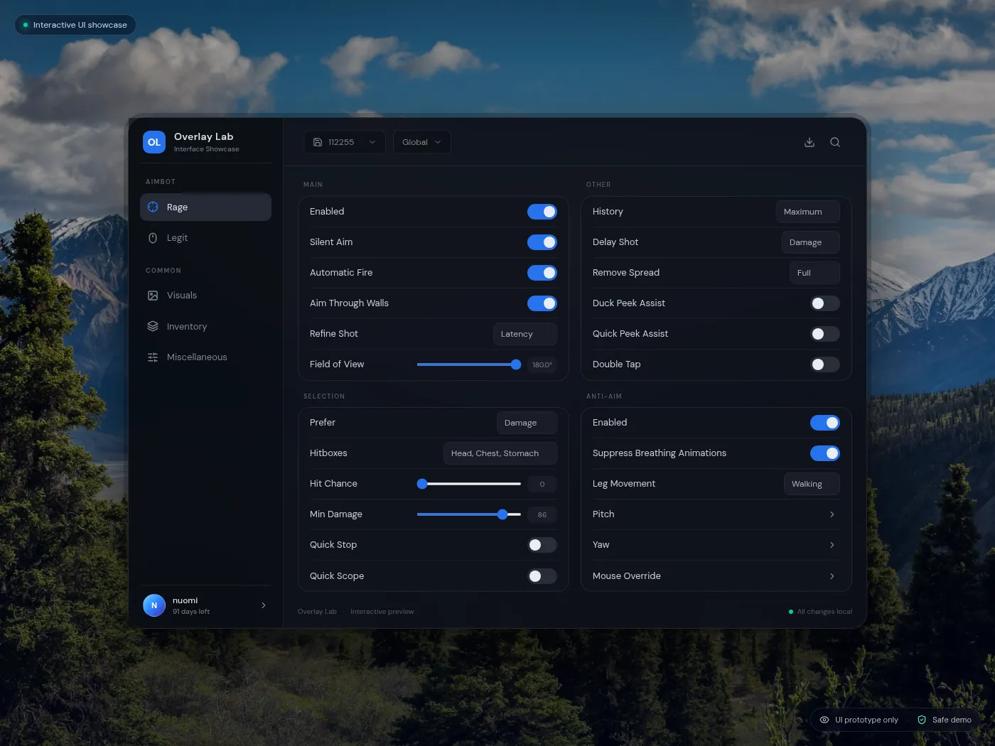 Imgui Showcase App