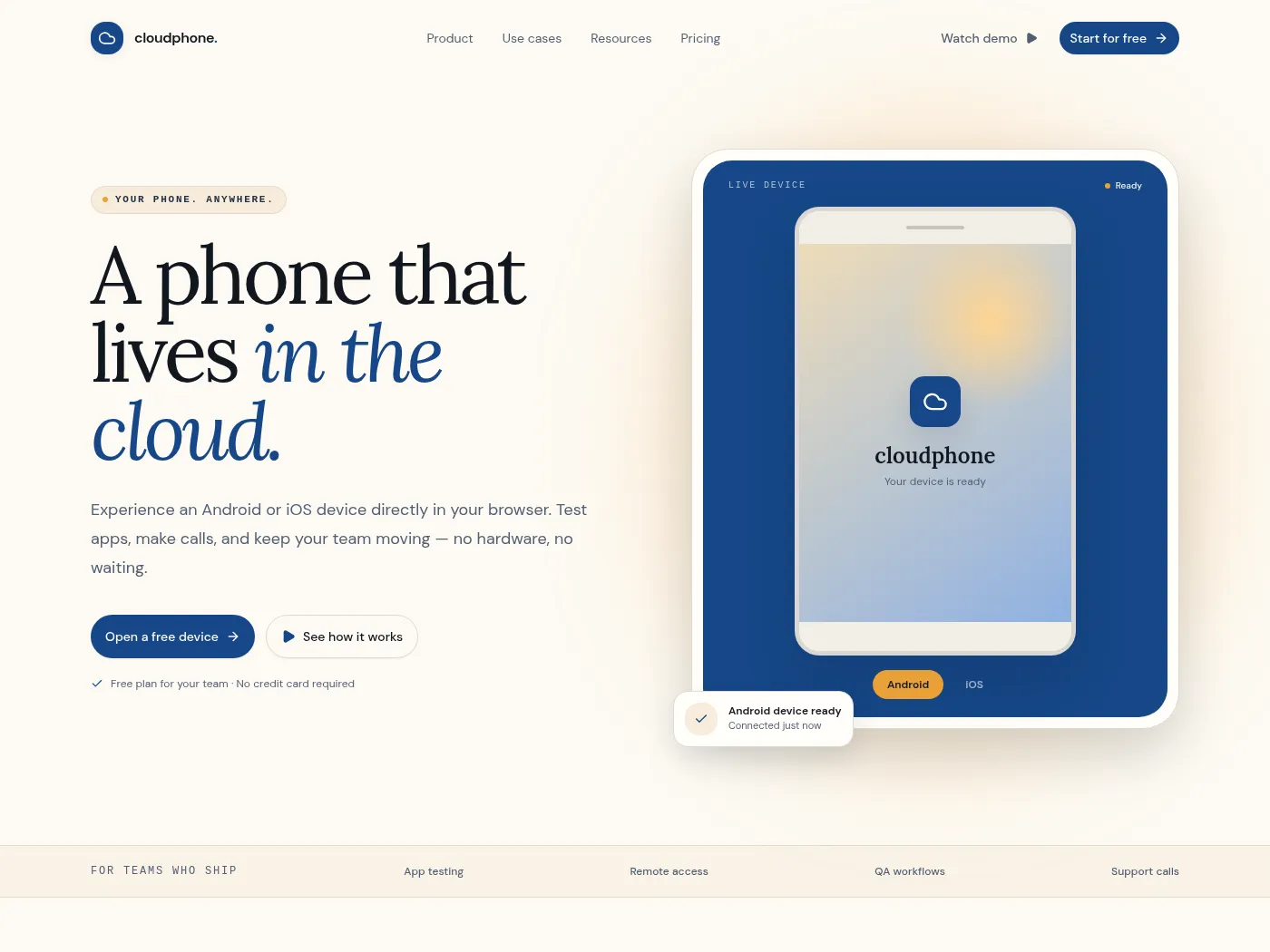 Cloud Phone Access