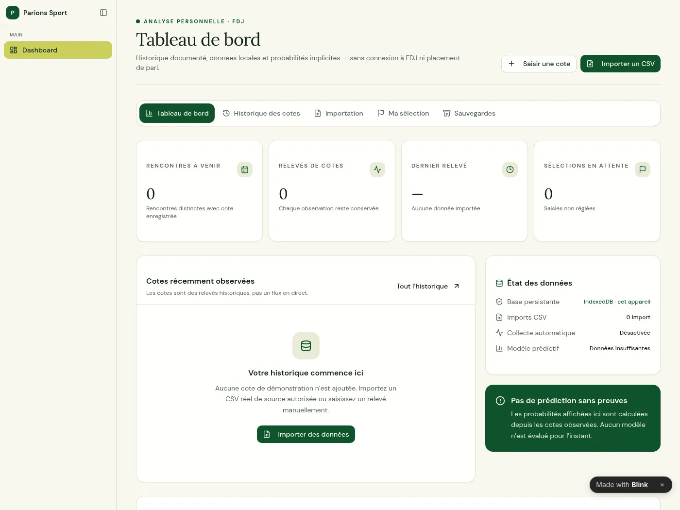 Parions Sport Analytics