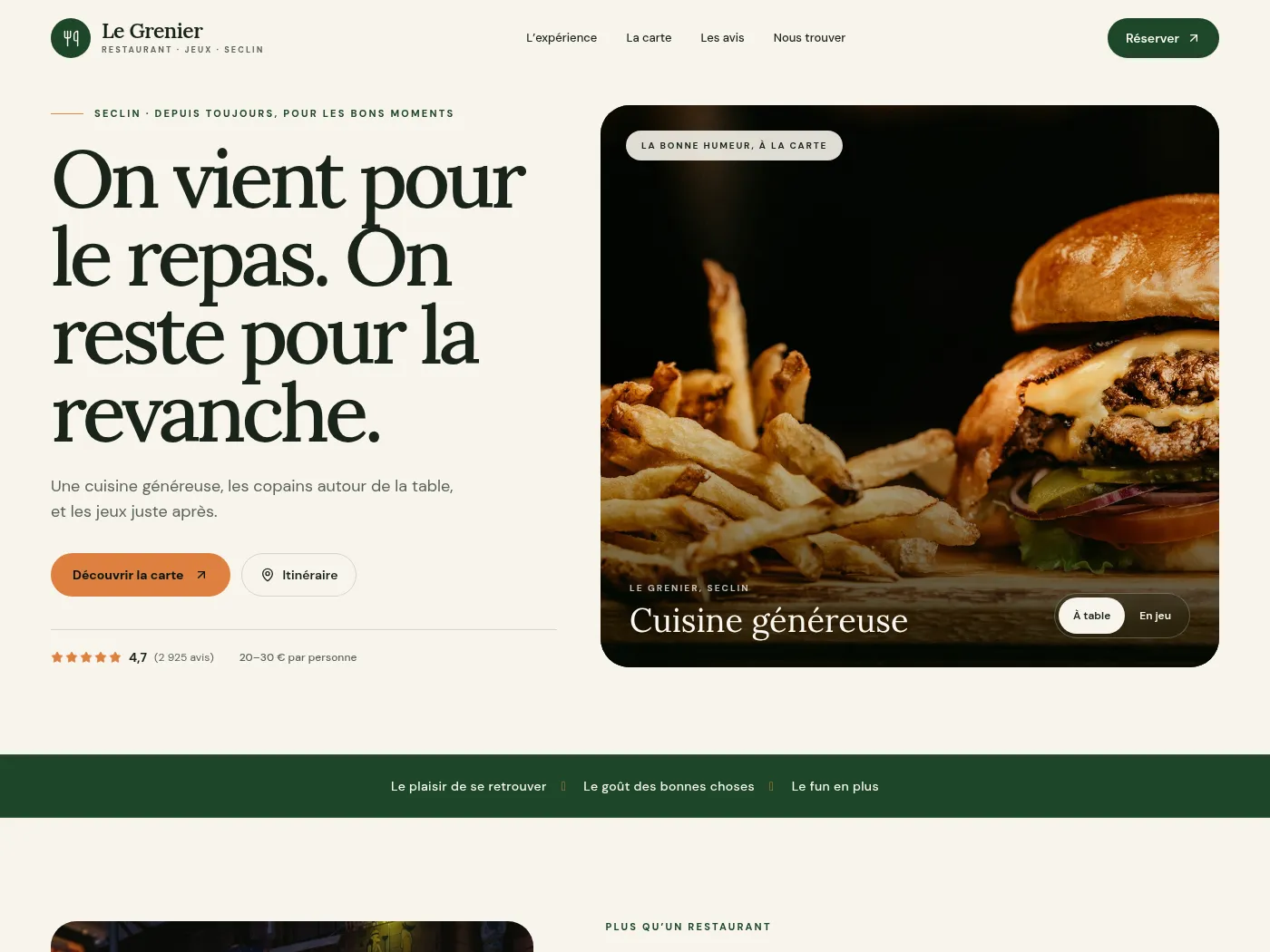 Le Grenier Experience