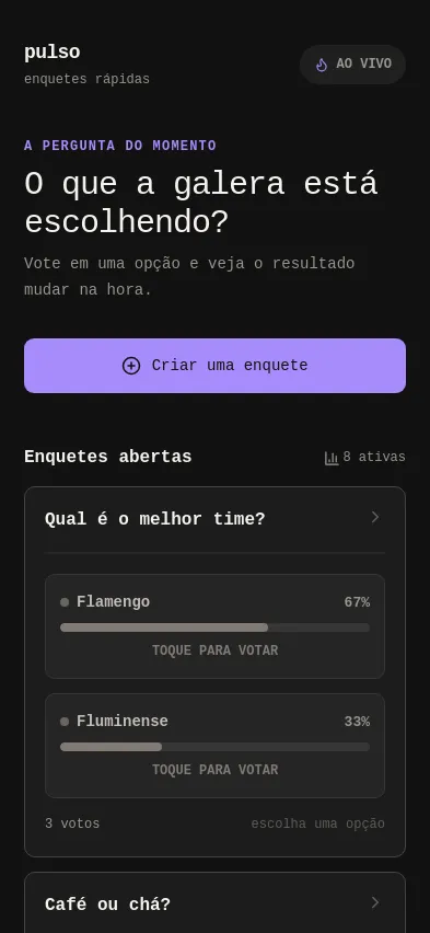 Minimal Polls Mobile