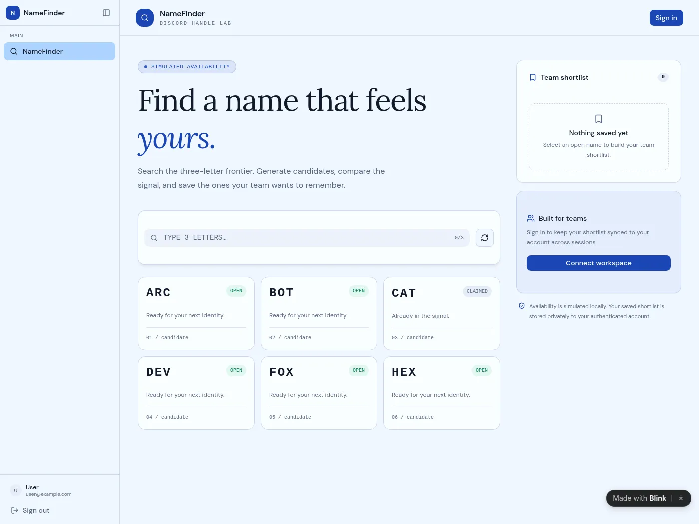 Discord NameFinder