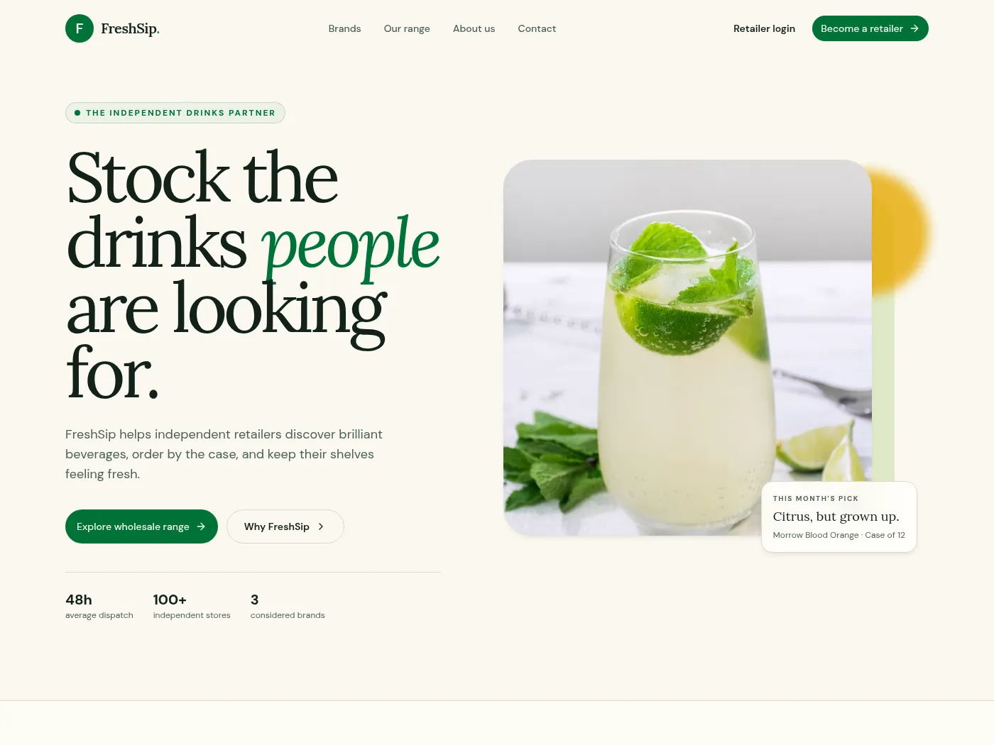 FreshSip Wholesale Portal