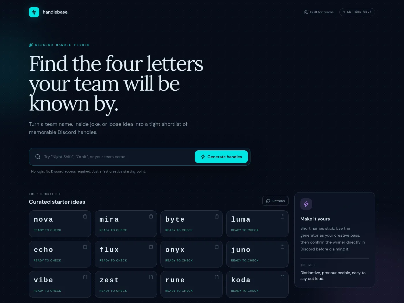 Discord Handle Finder