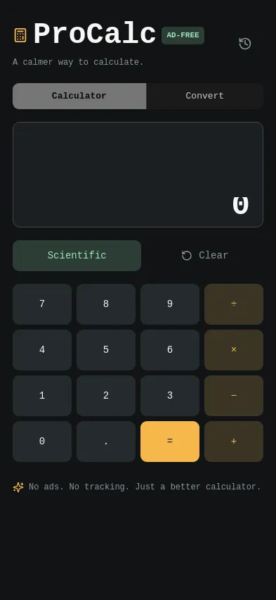 Ad-Free Pro Calculator