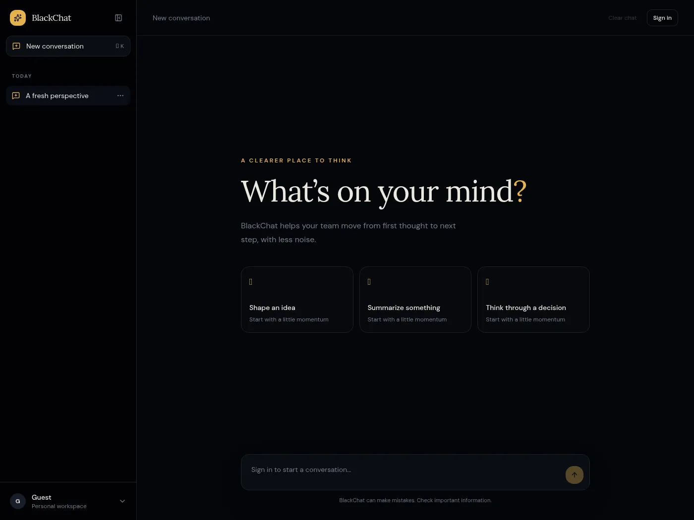 BlackChat AI