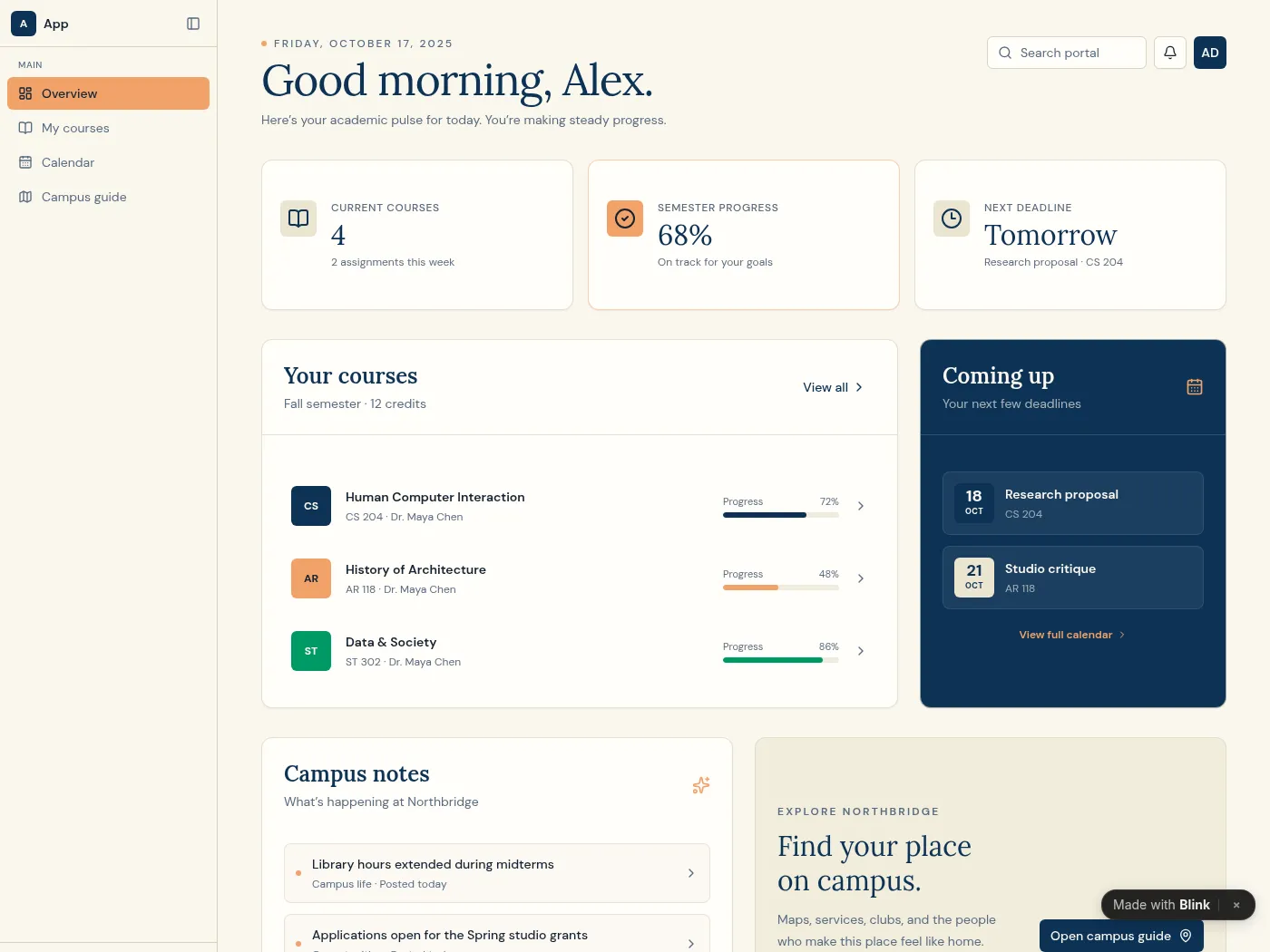 Campus Portal Design