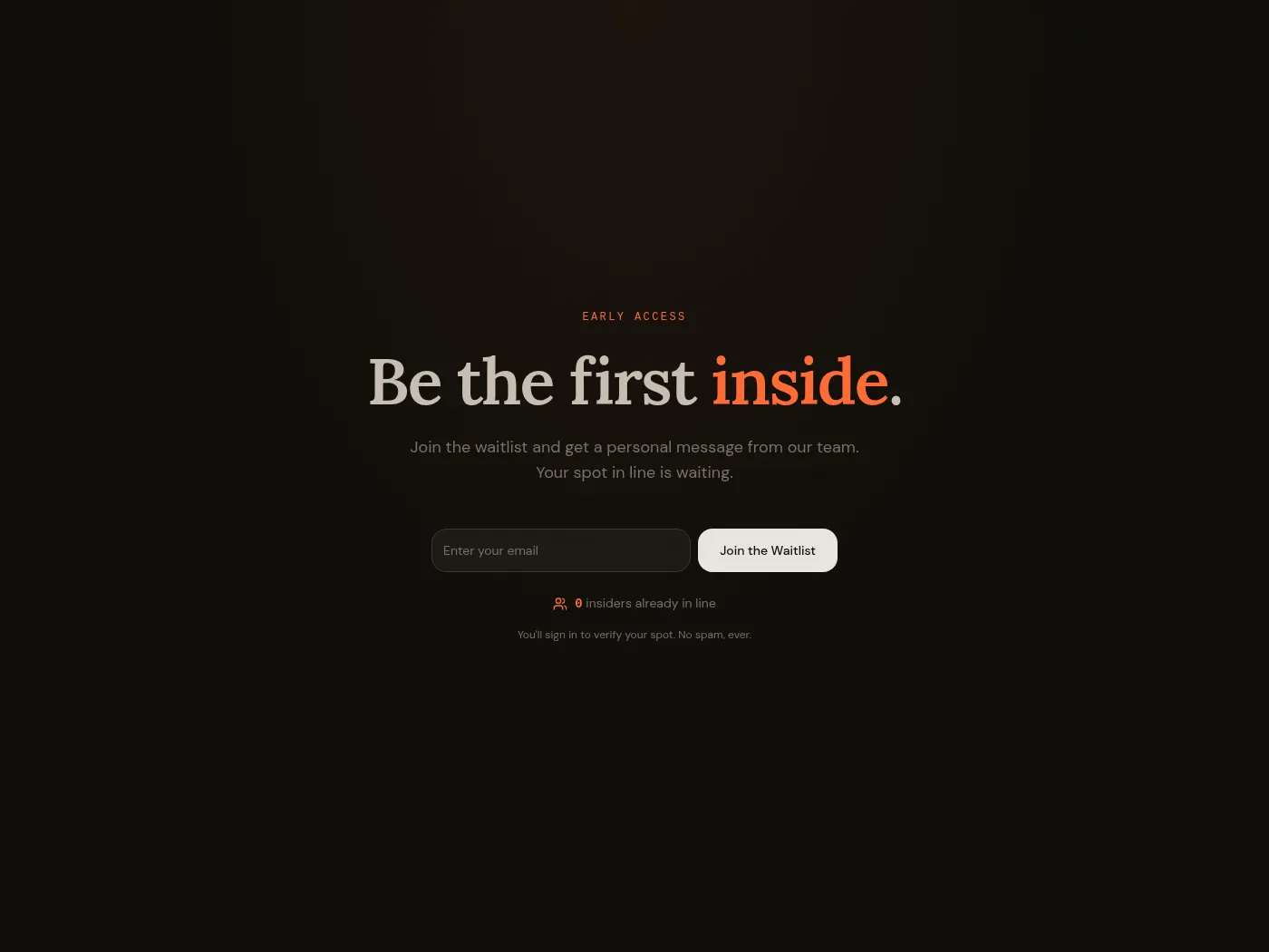 Insider Launch Waitlist