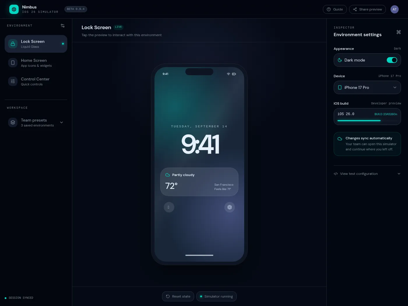 iOS 26 Simulator