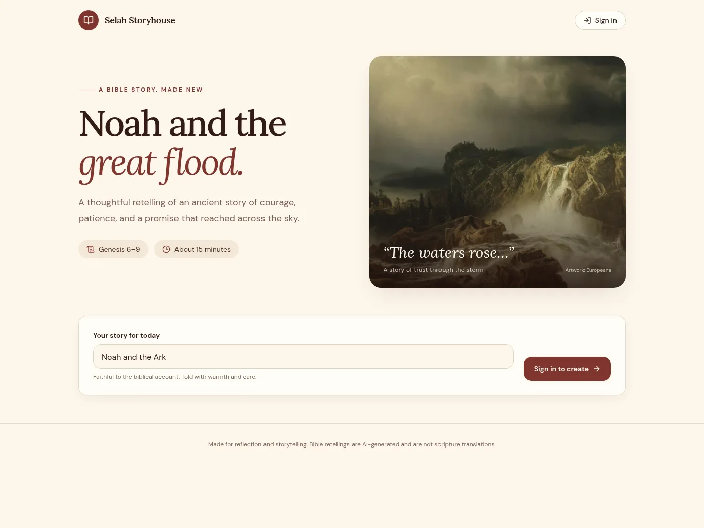 AI Bible Mini Stories