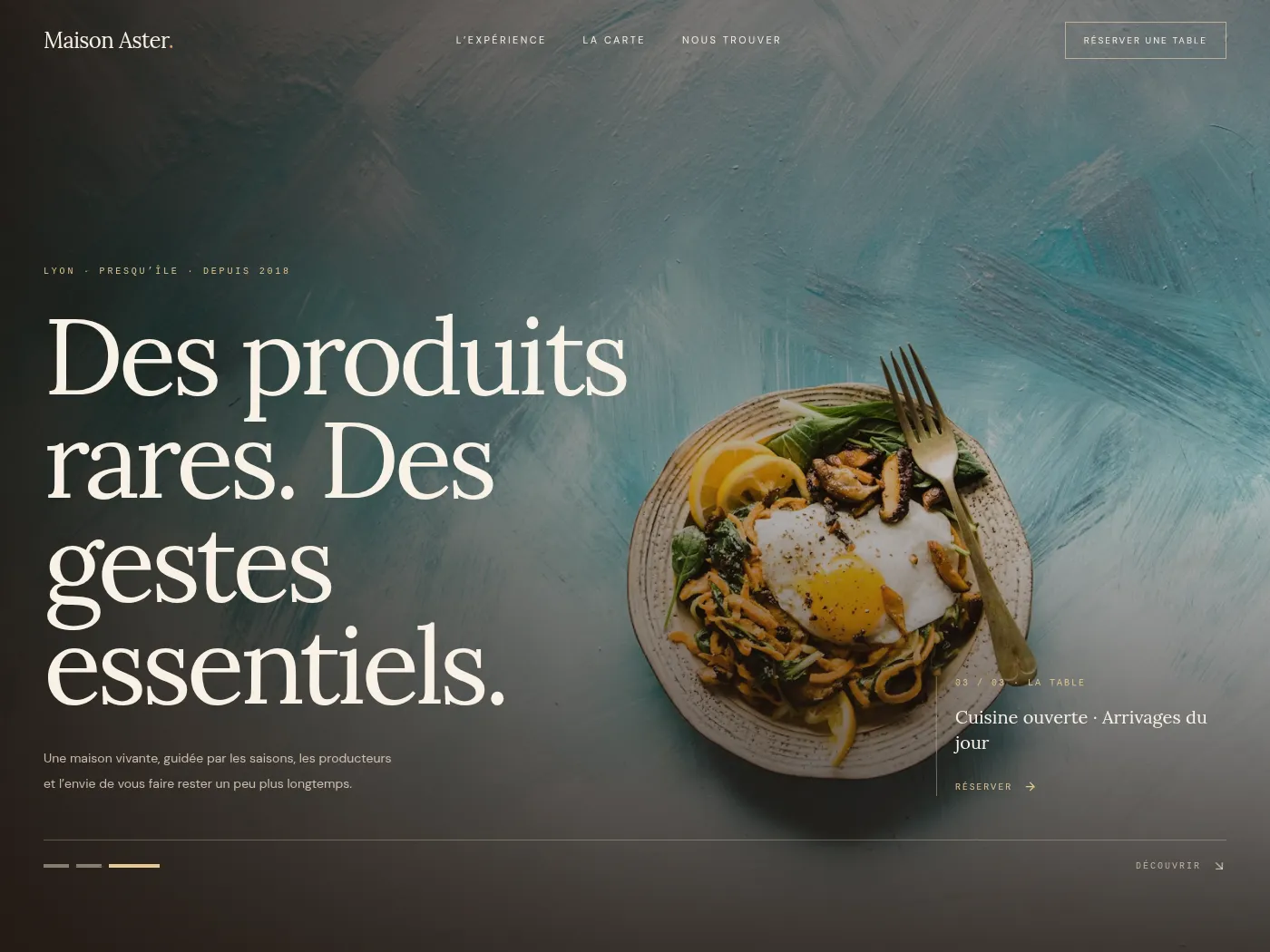 Gourmet Bistro Web Experience