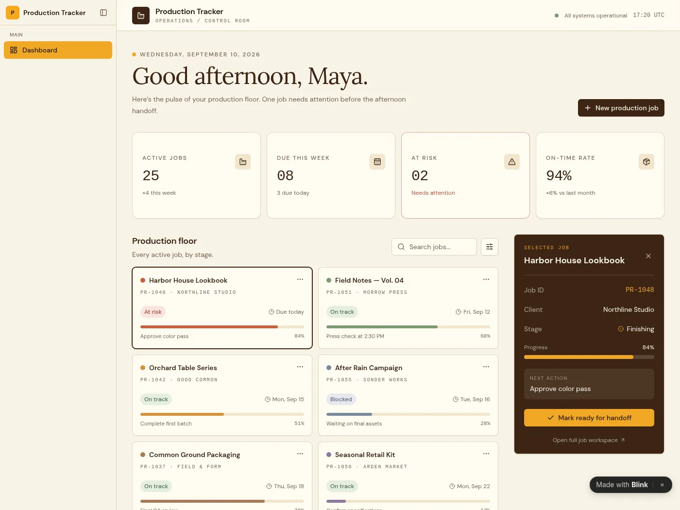 Production Tracker
