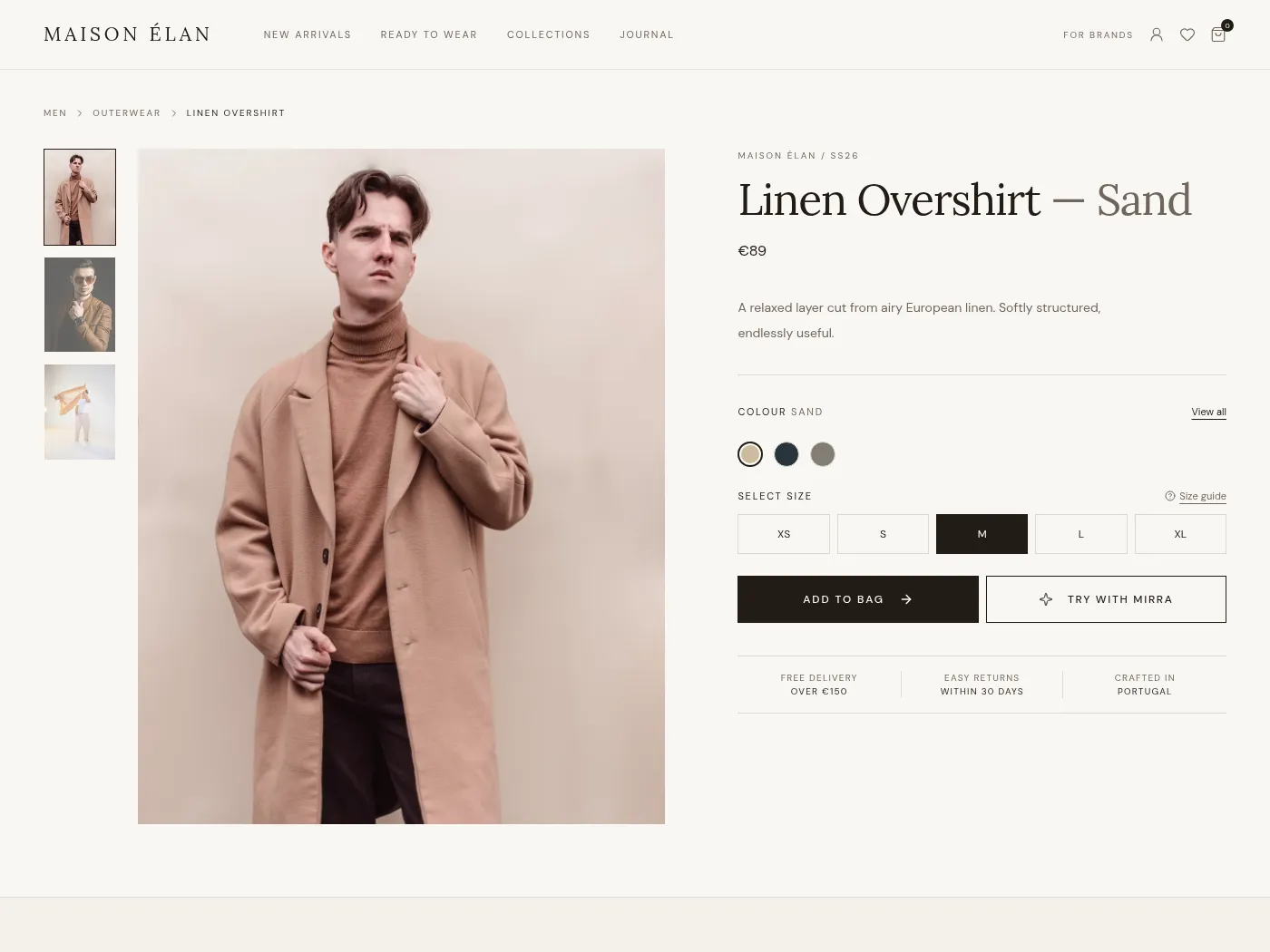 MIRRA AI Fashion Try-On