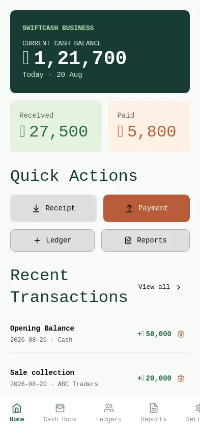 SwiftCash Ledger App