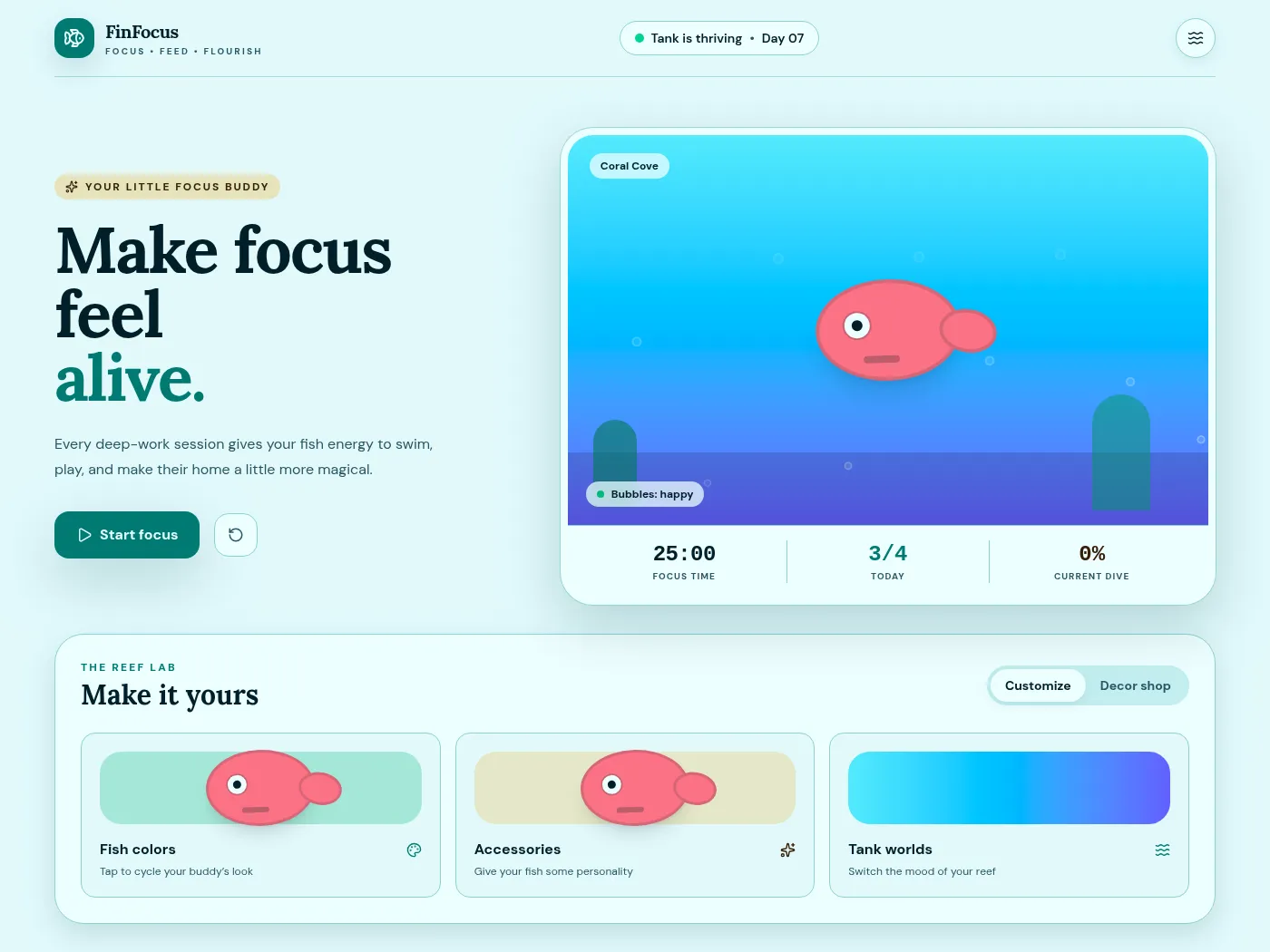 Pomodoro Fish Tank