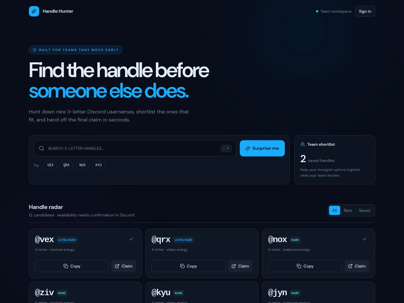 Discord Handle Hunter