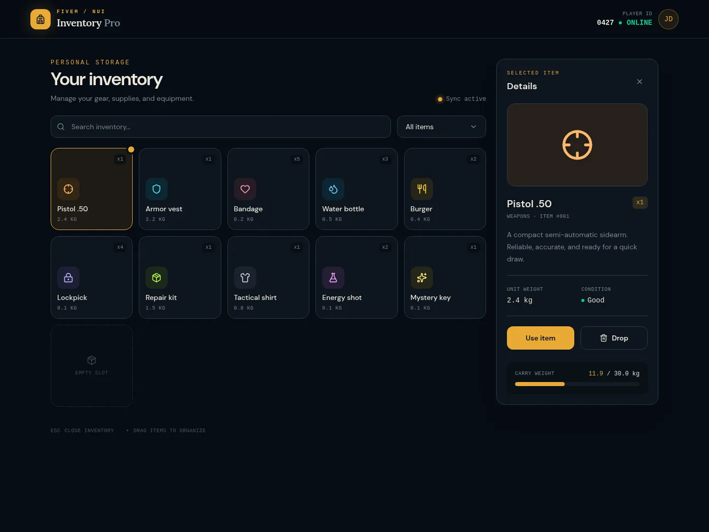 FiveM Inventory Pro