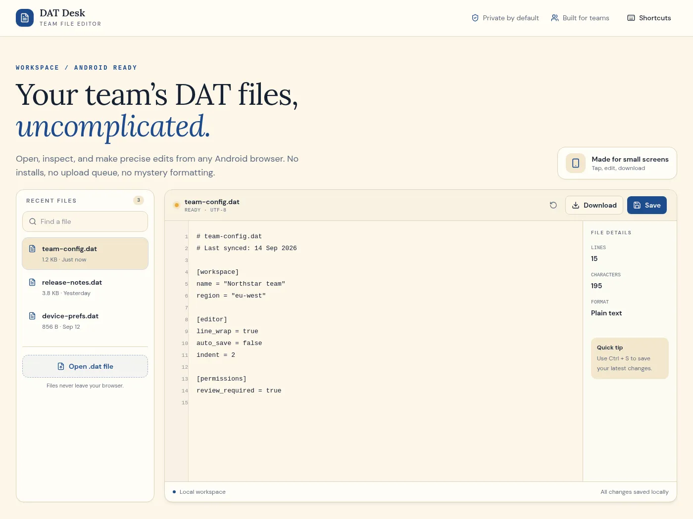 DAT File Editor Web