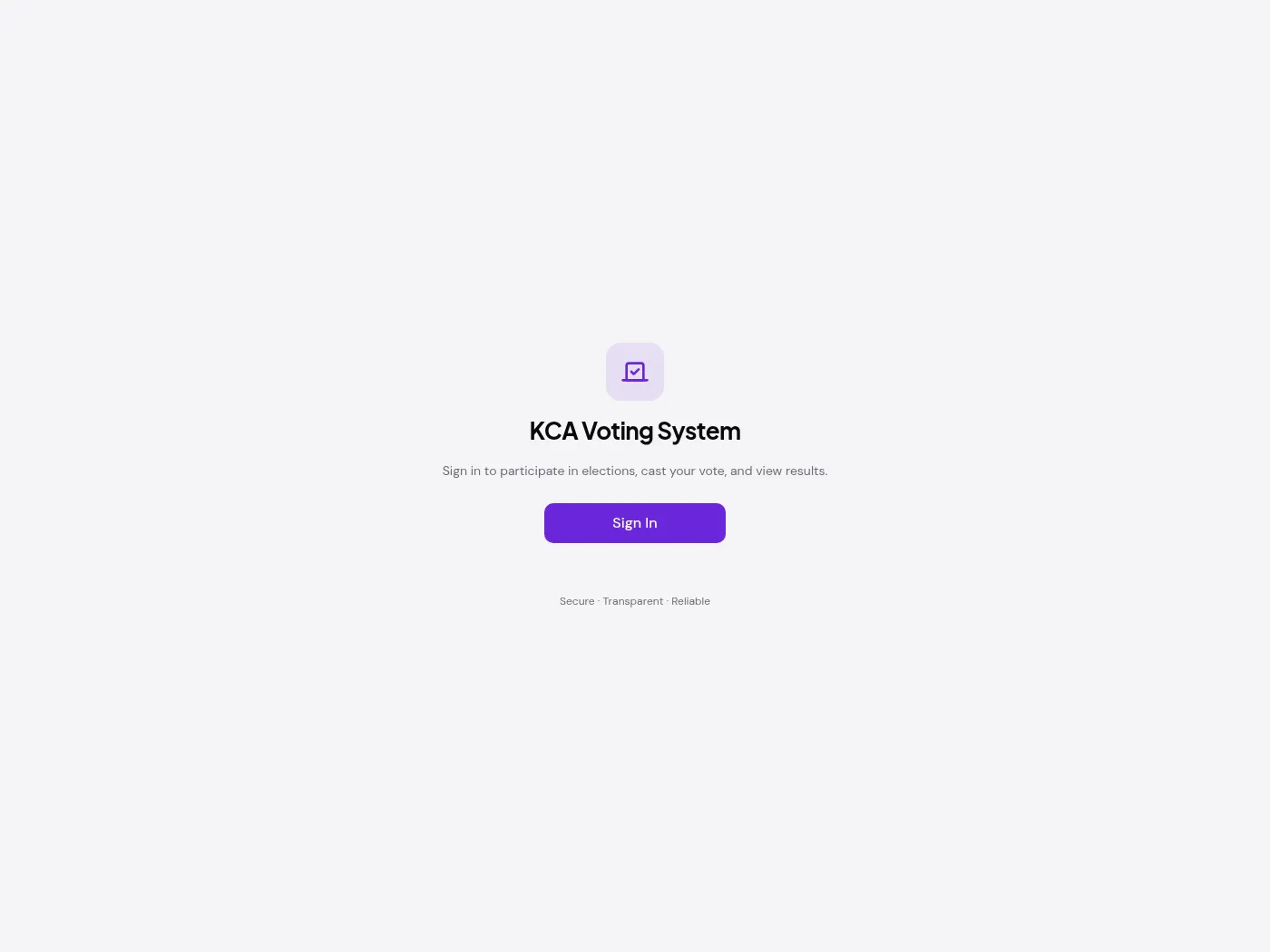 KCA Voting System
