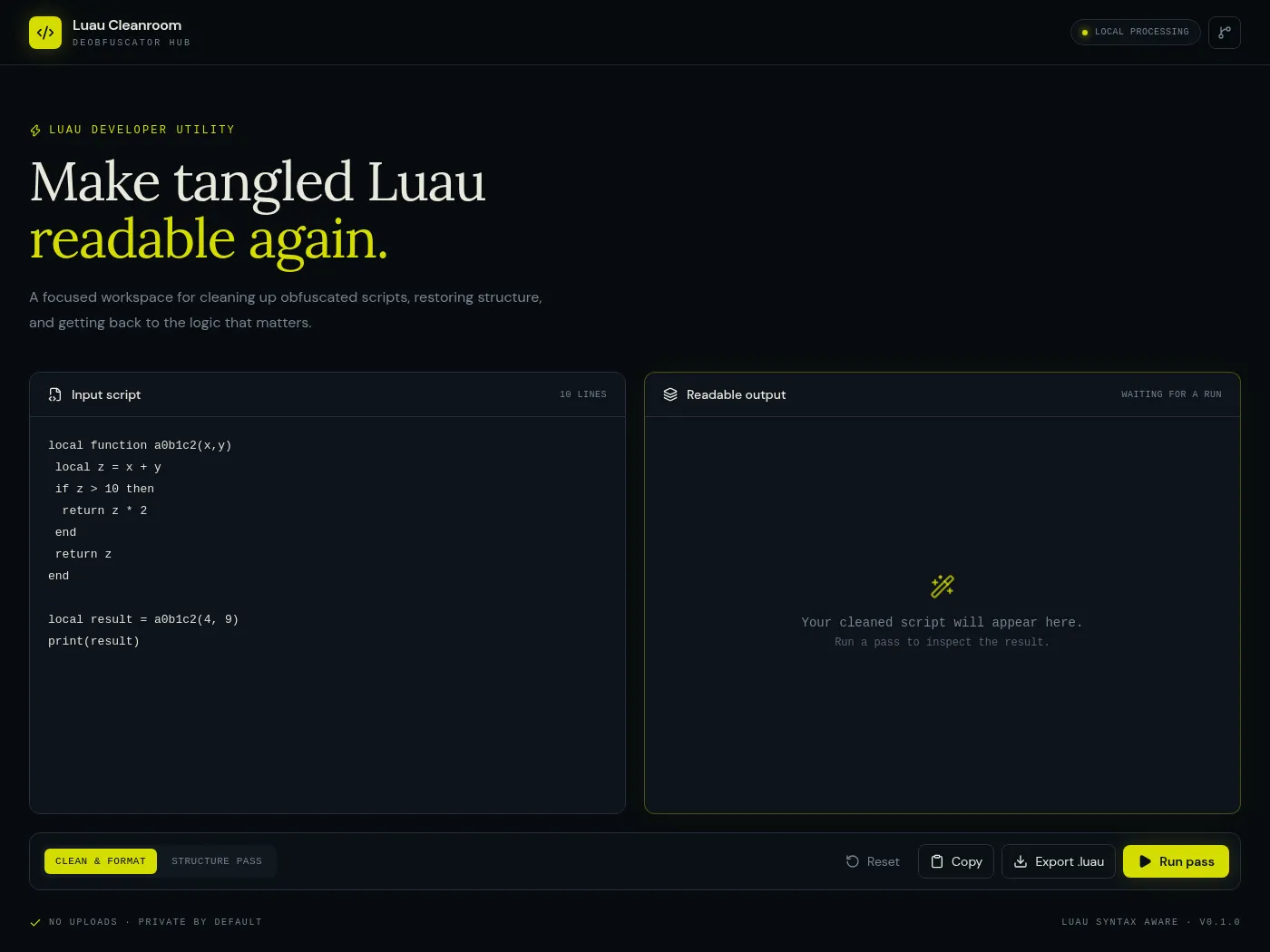 Luau Deobfuscator Hub