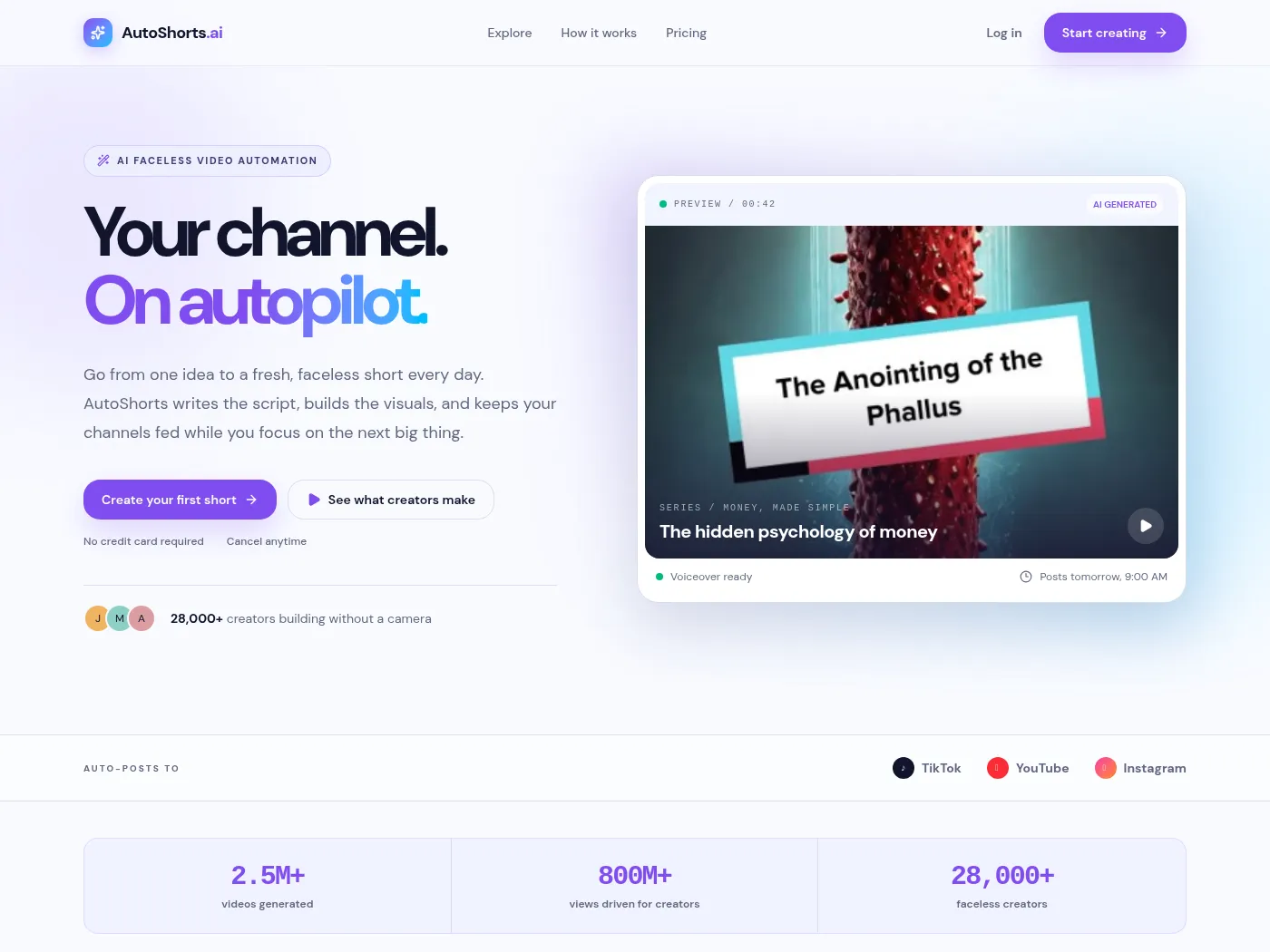 AutoShorts Redesign