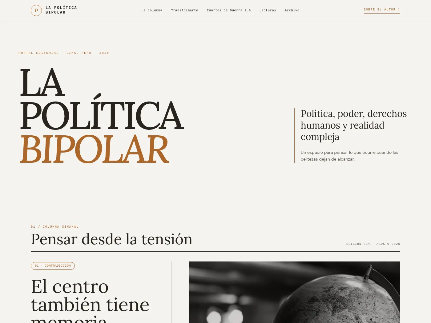 LA POLÍTICA BIPOLAR