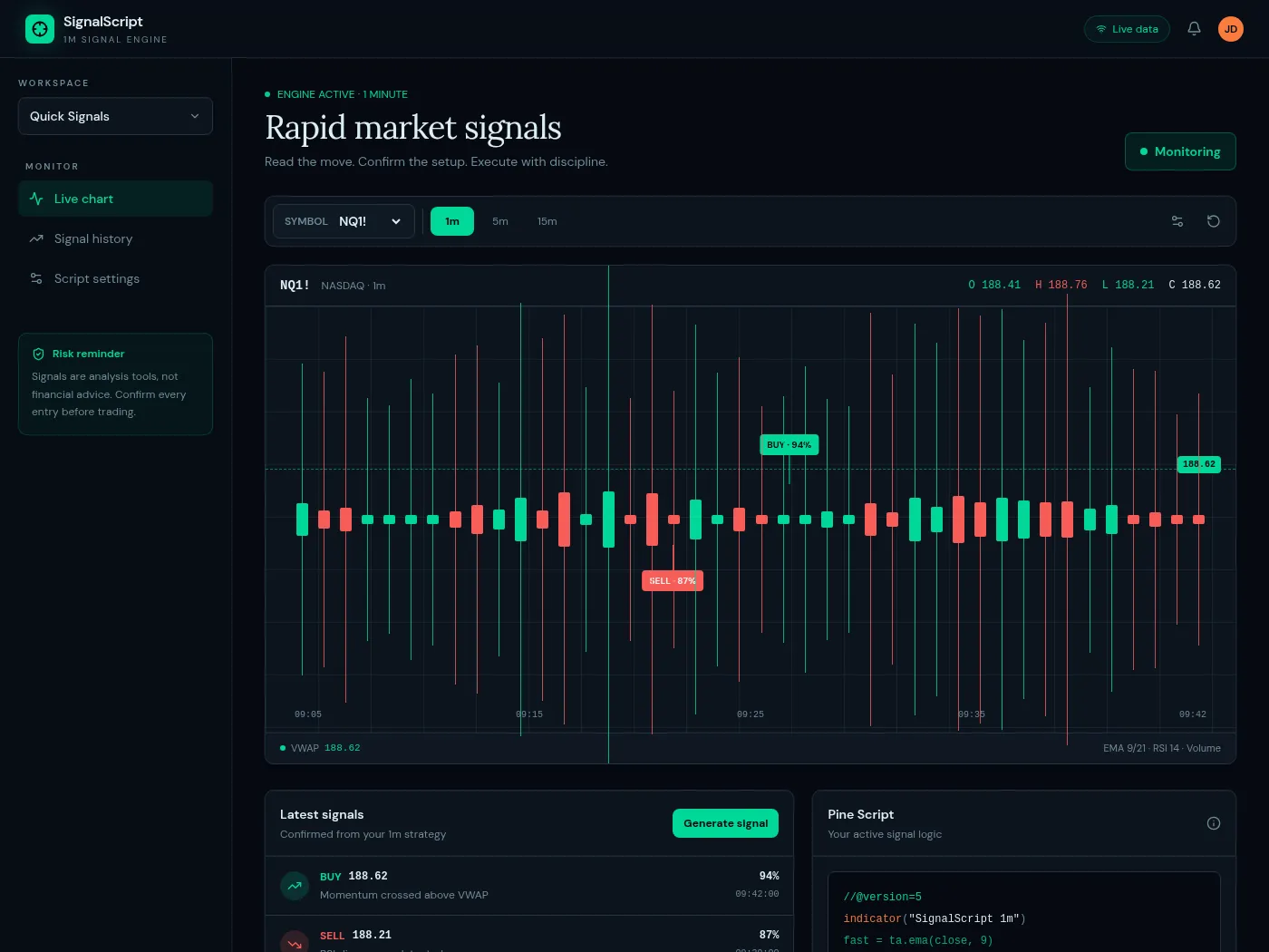 SignalScript 1m Buy/Sell Bot