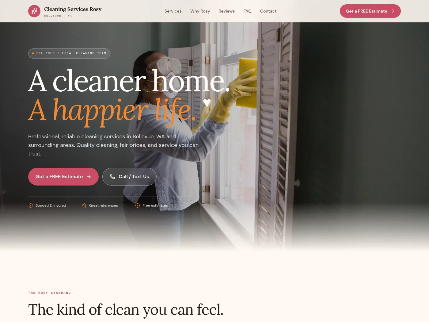 Rosy Cleaning Website