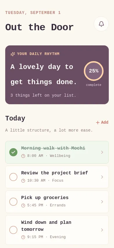 Out The Door Planner