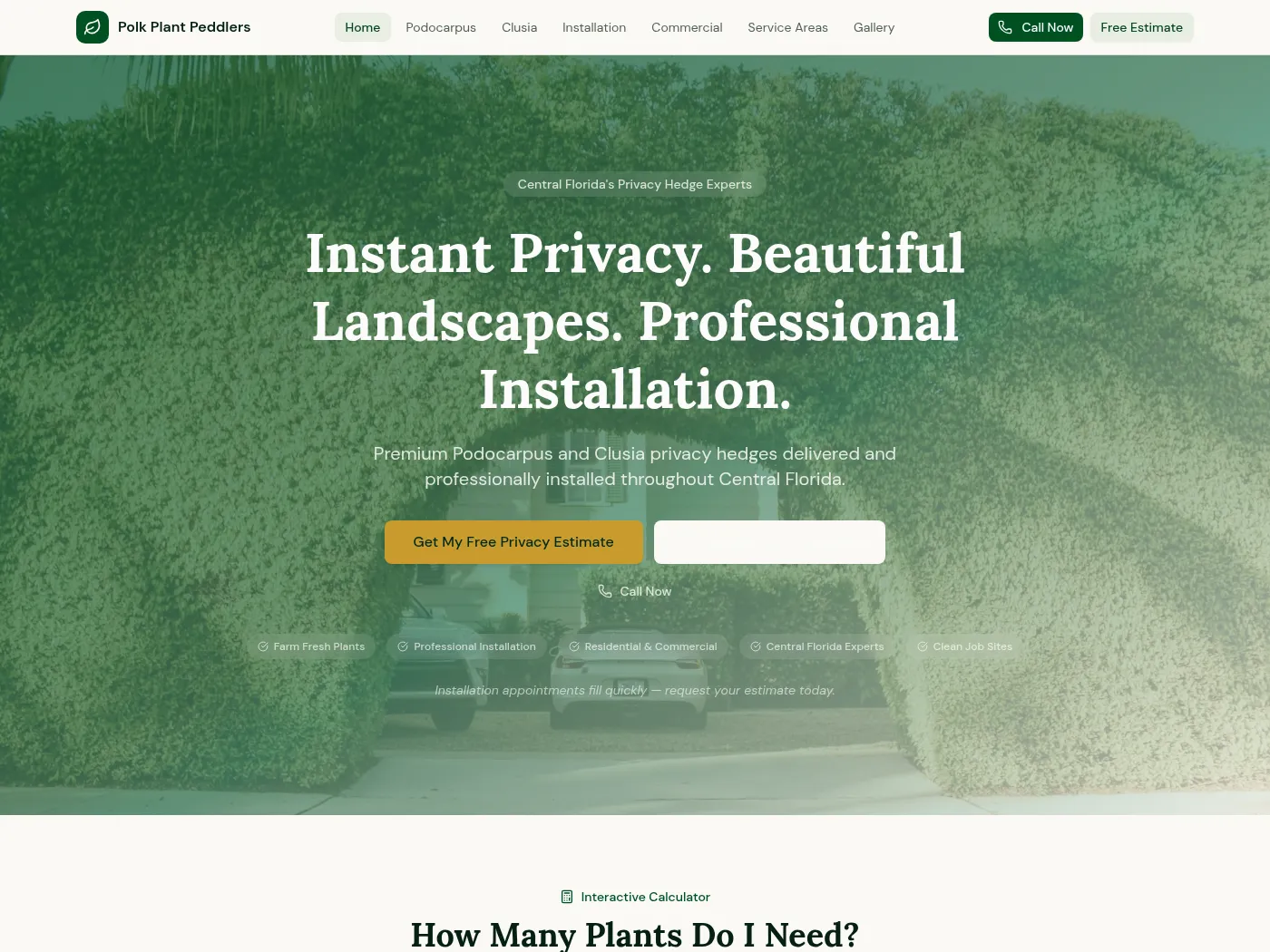 Polk Plant Peddlers Site