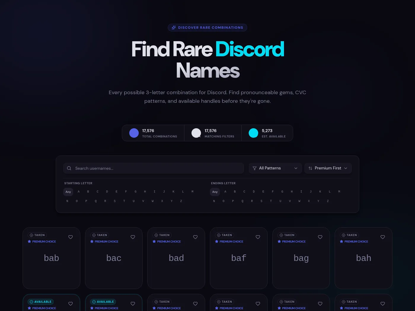 Discord Name Finder