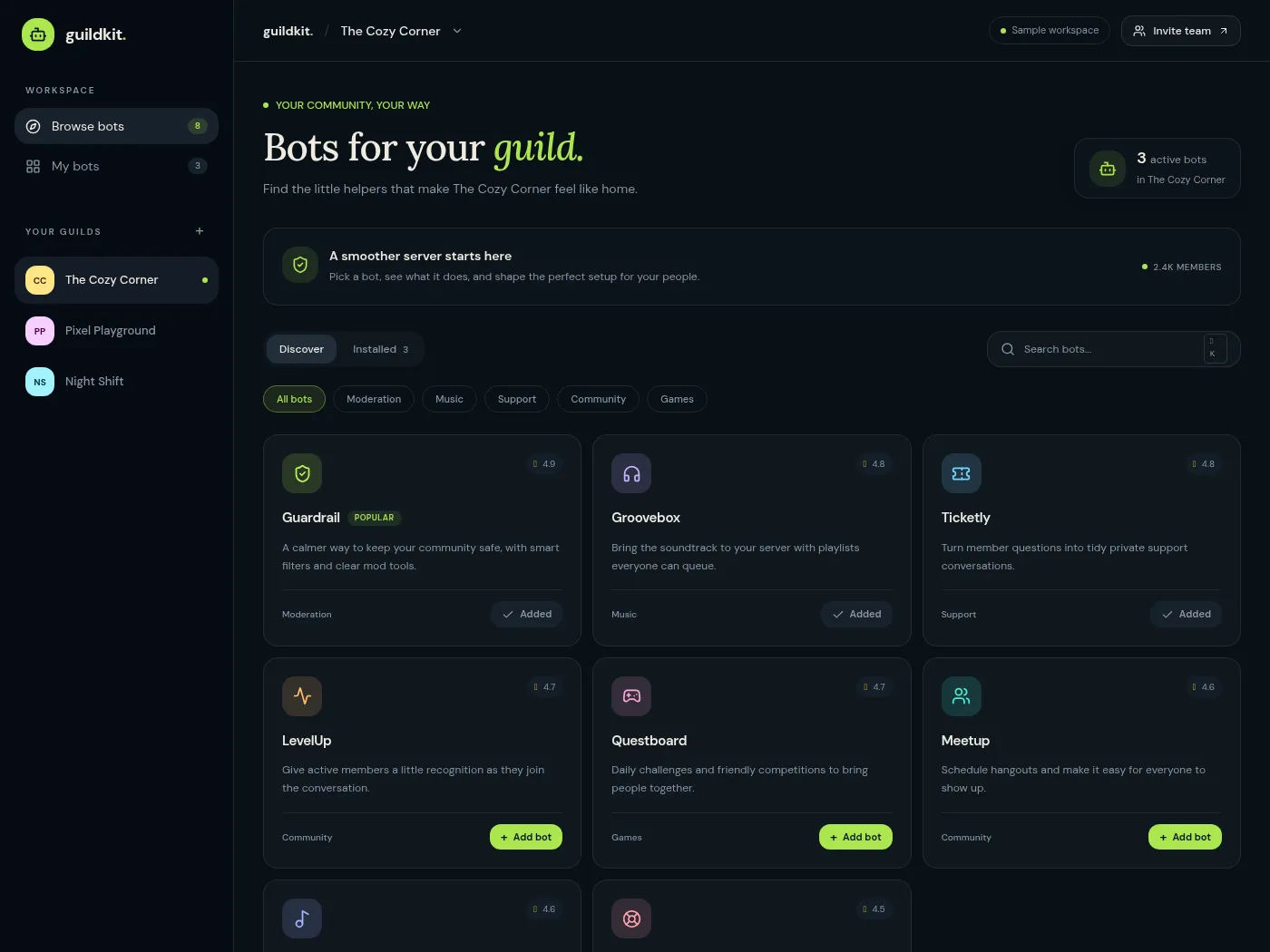 Guild Bot Manager