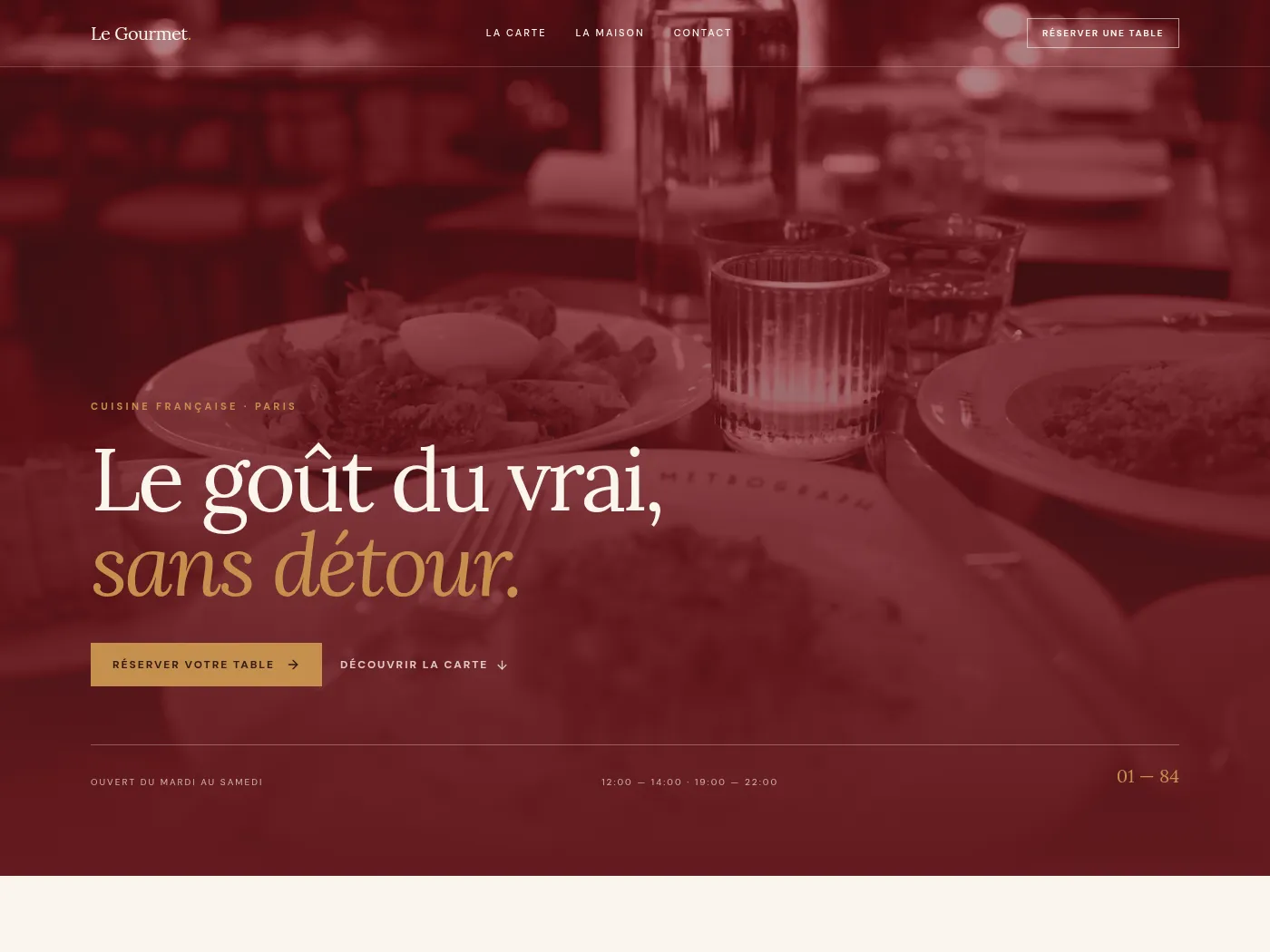 Le Gourmet Web Presence