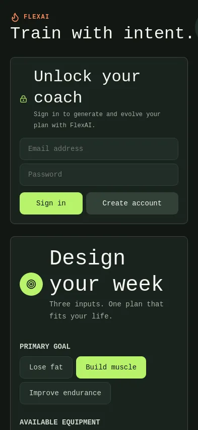 FlexAI Personal Trainer