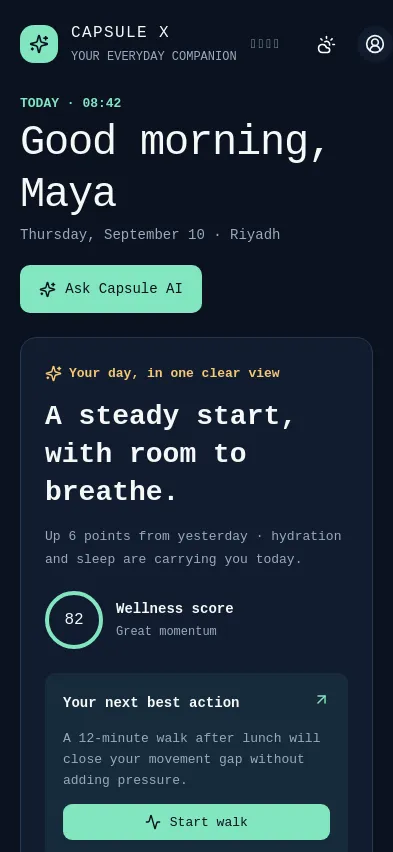CAPSULE X Lifestyle App