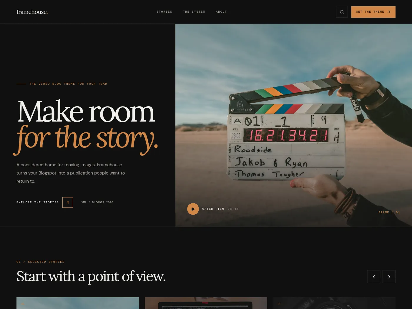 VideoCreator Blogger Theme