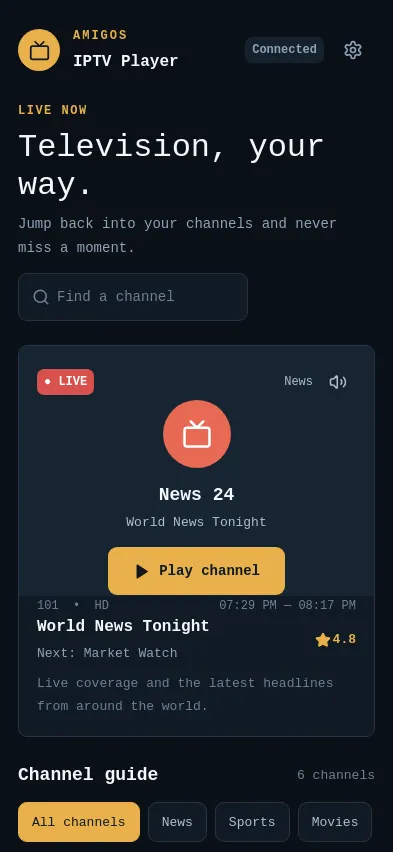Amigos IPTV Player