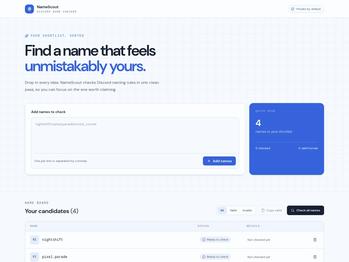 Discord Name Checker