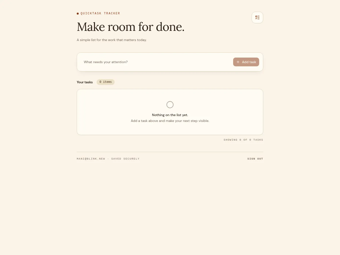QuickTask Tracker