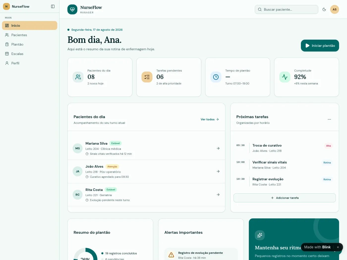 NurseFlow Manager