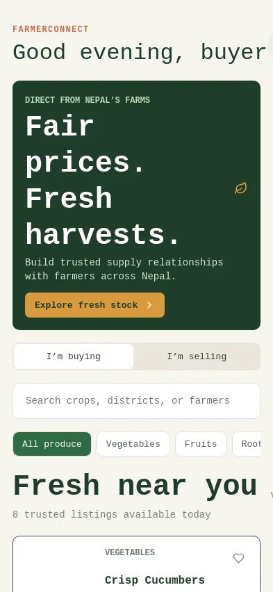 FarmerConnect Mobile Marketplace
