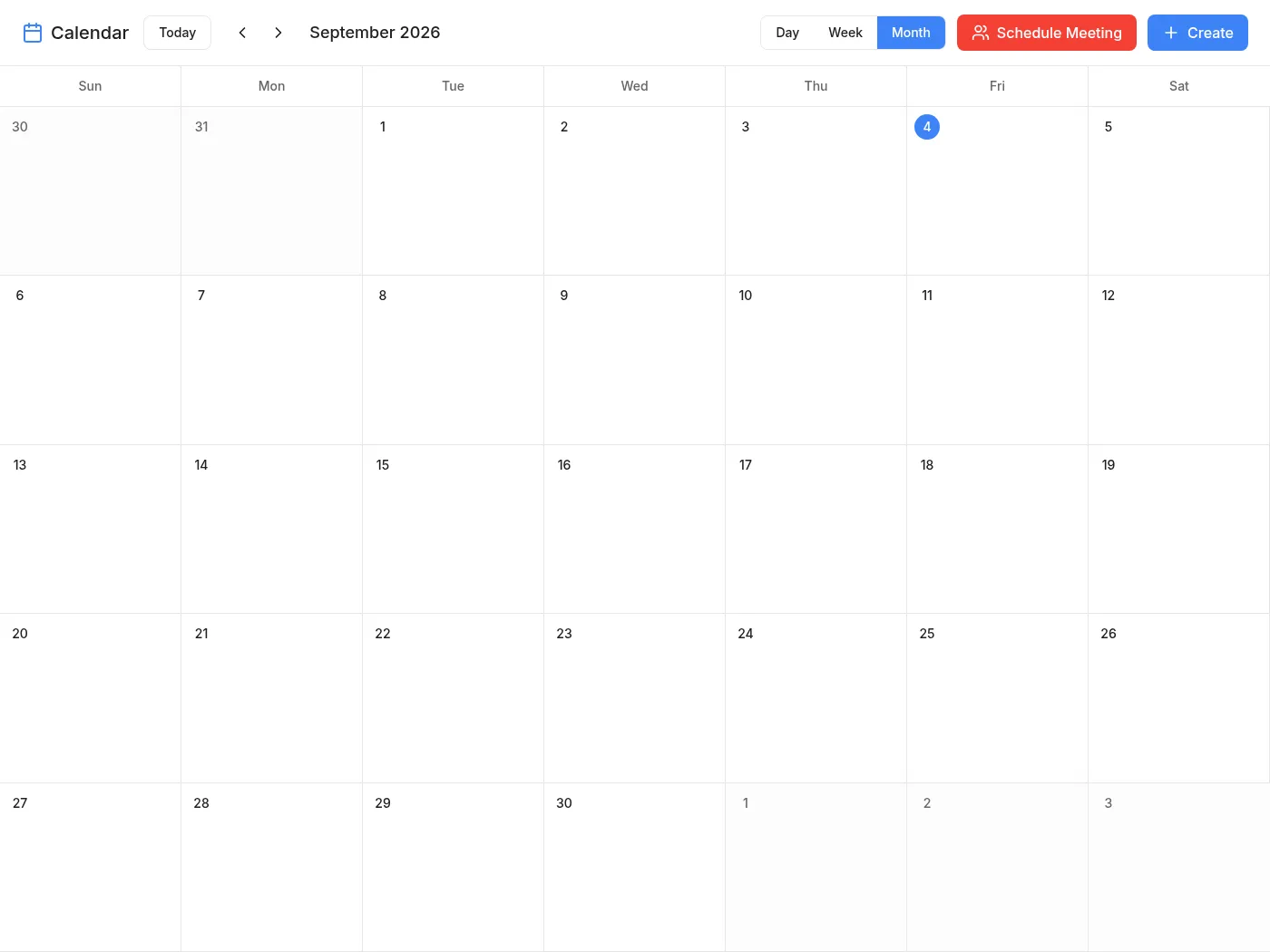 Google Calendar Clone with Meeting Scheduling
