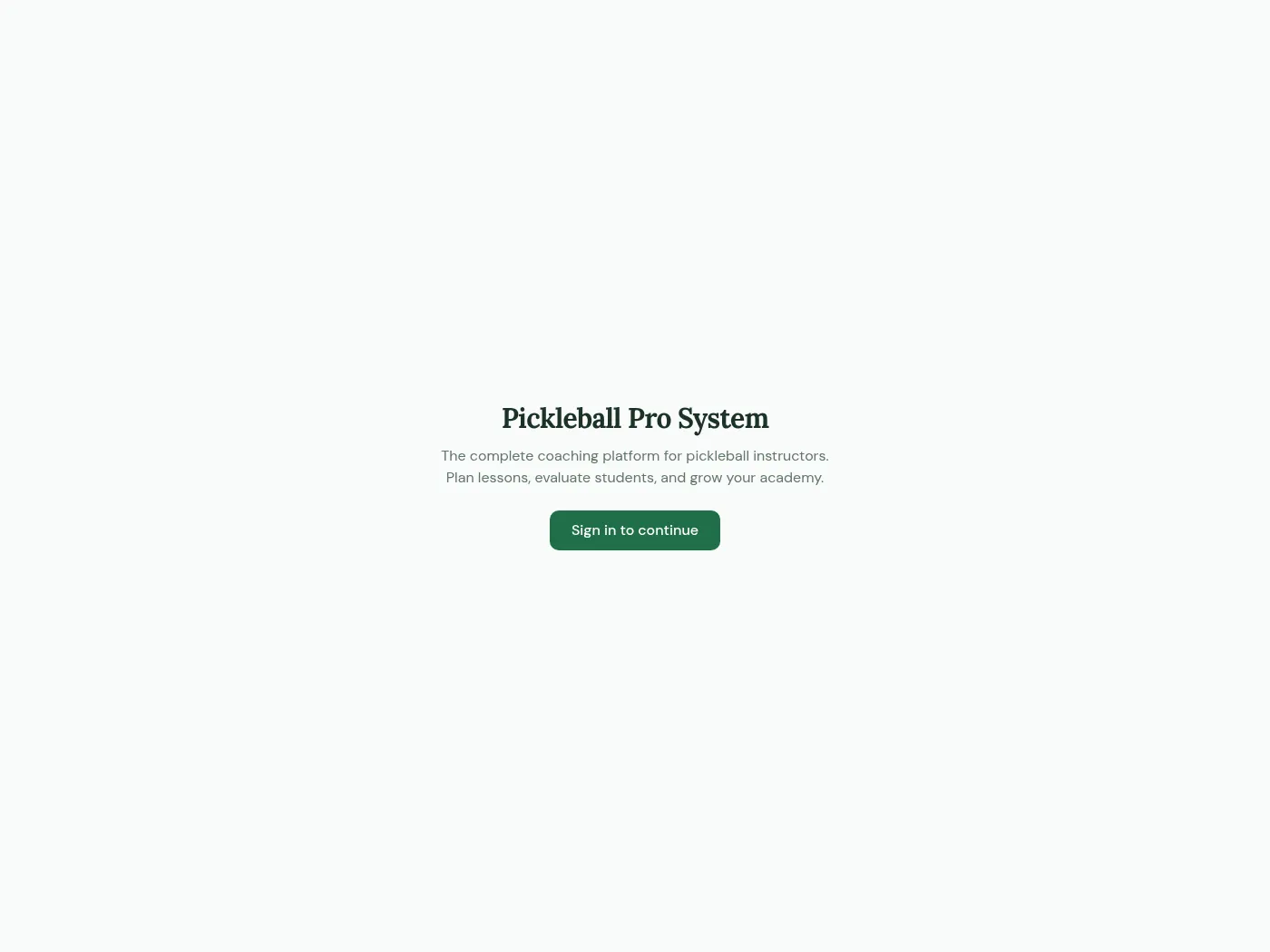 Pickleball Pro System