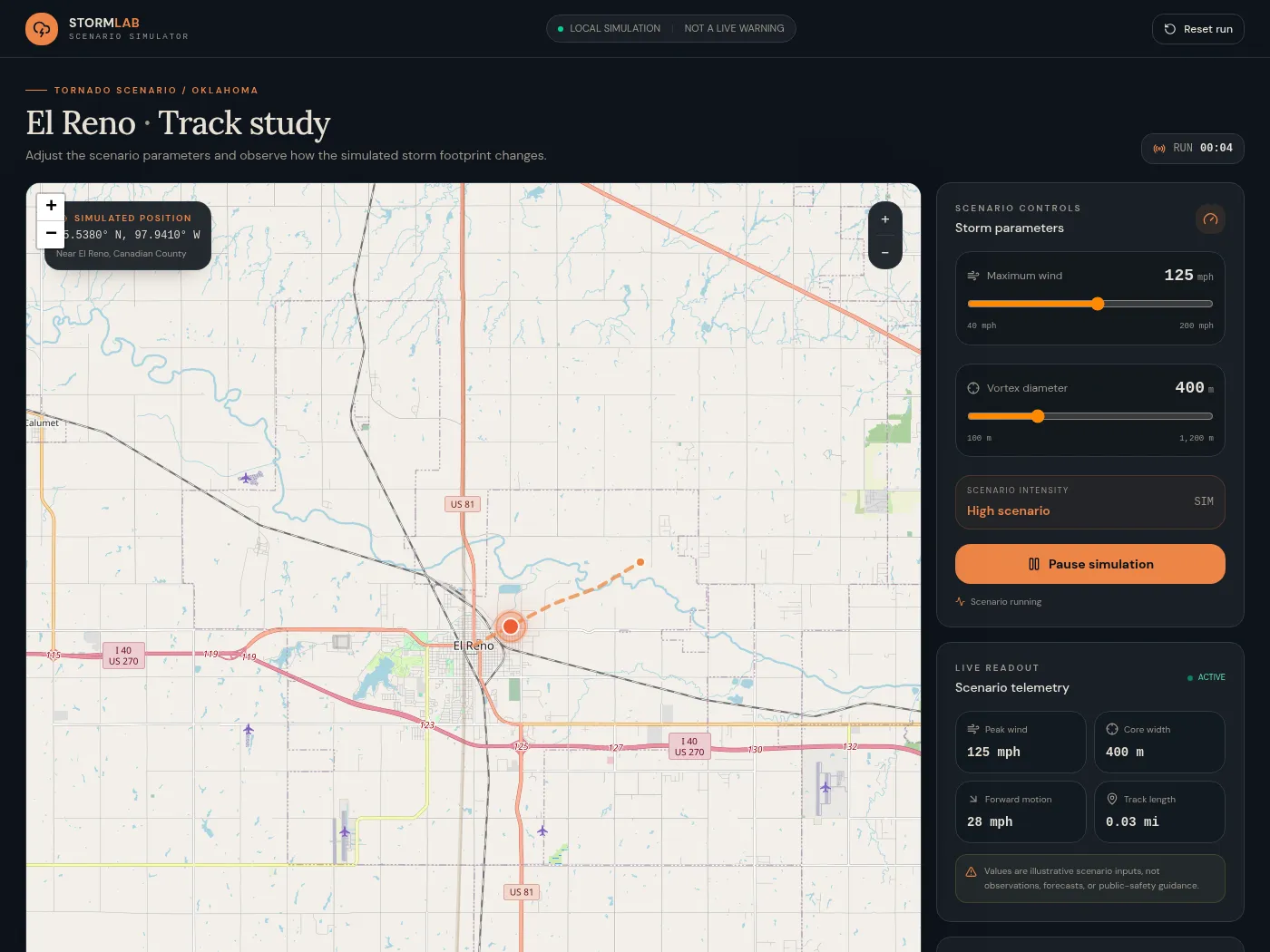 Tornado AI Simulator