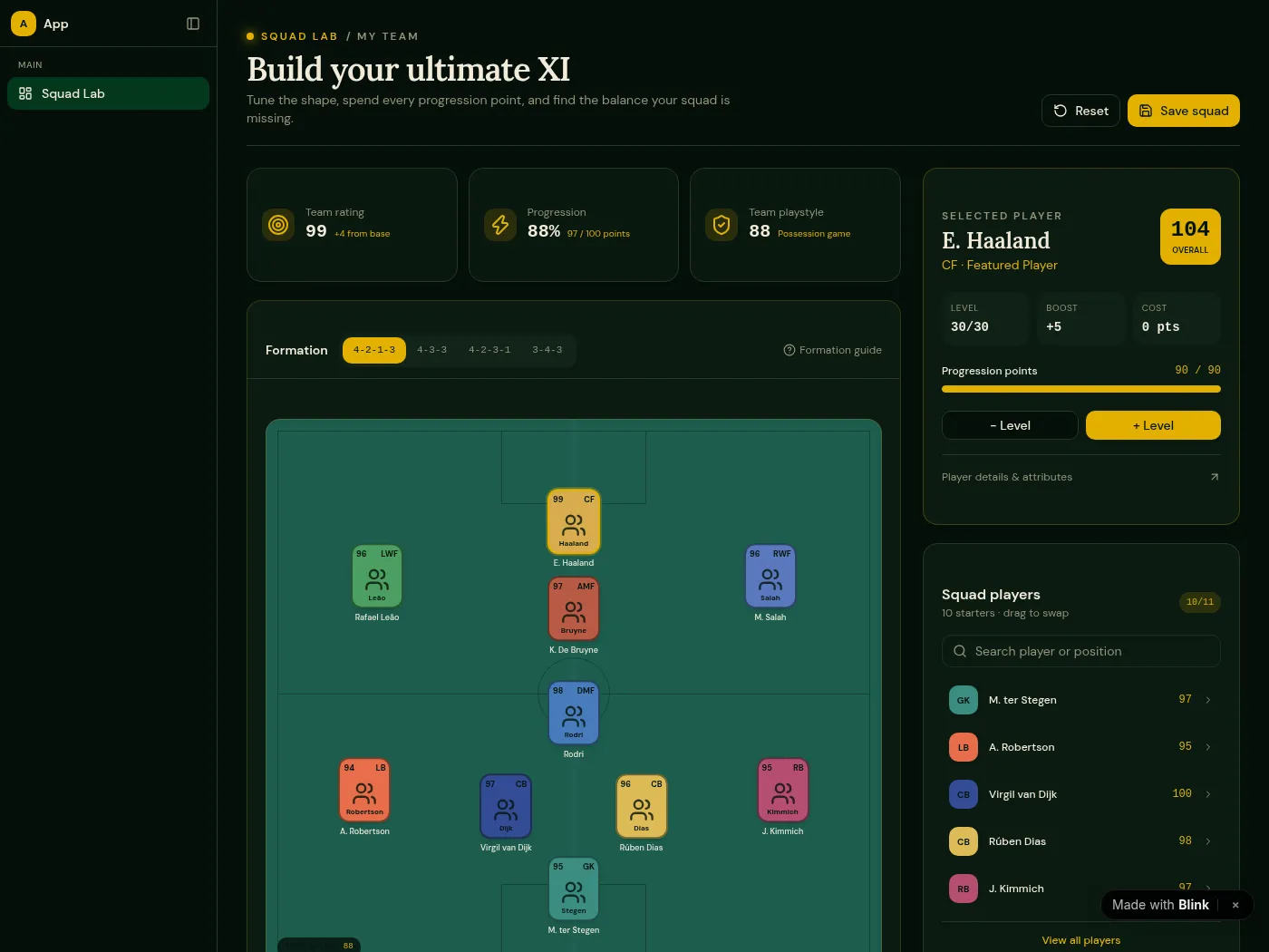 eFootball Team Builder